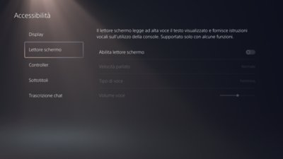 Impostazioni di accessibilità sulla console PlayStation®5