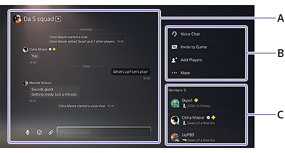 Create a party and join voice chat on a PlayStation®5 console Create a party and join voice chat on a PlayStation®5 console