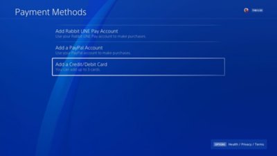 วิธีใช้บัตรเครดิตหรือเดบิตบน PlayStation Store